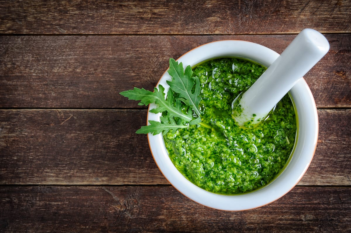 Homemade Wild Rocket Pesto