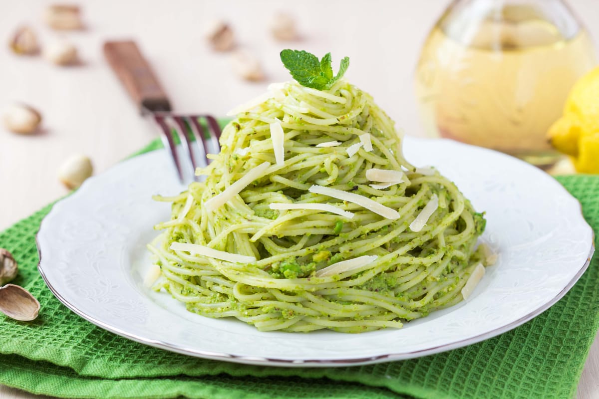 Pasta with Spring Vegetable Pesto