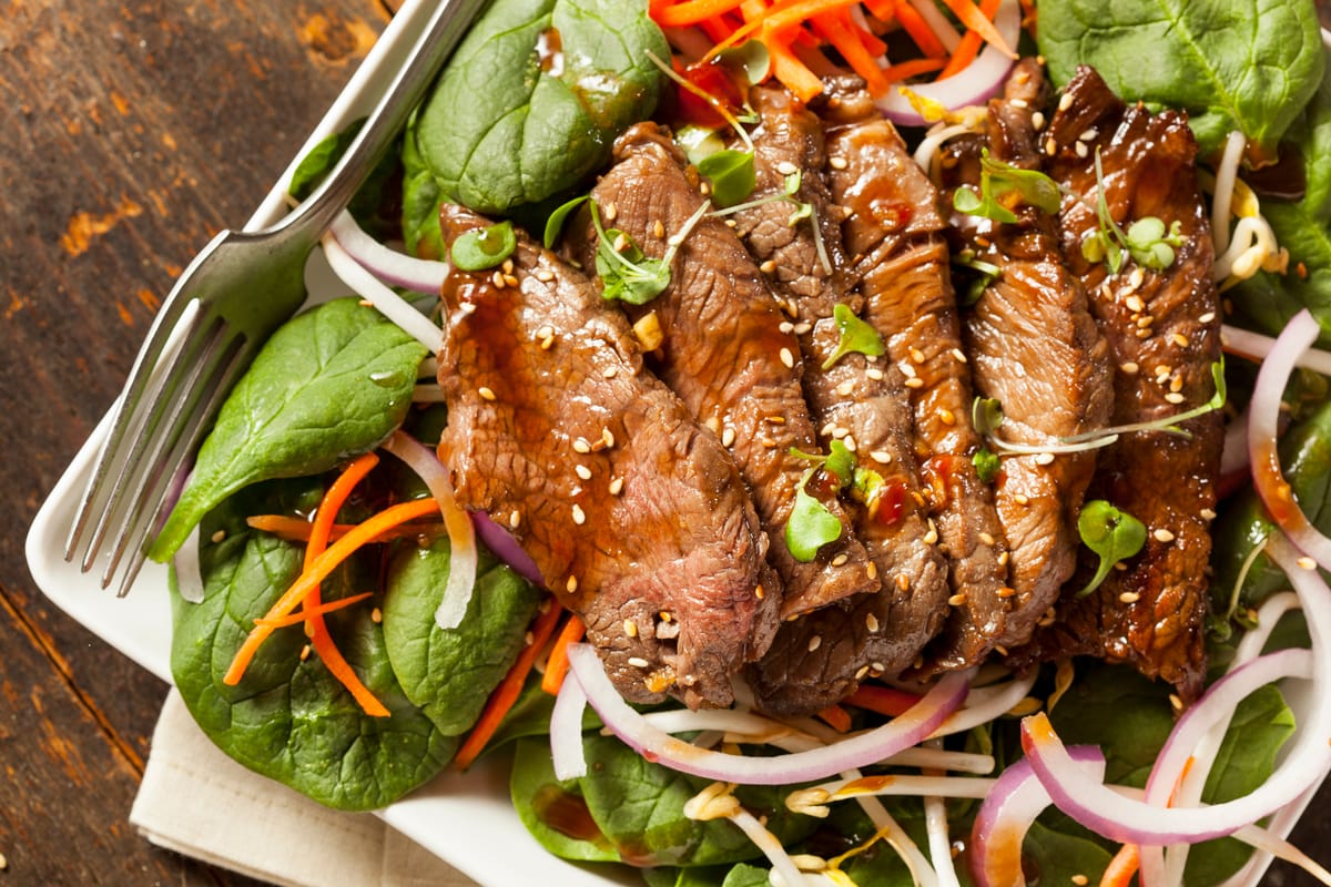 Rainbow Beef Salad